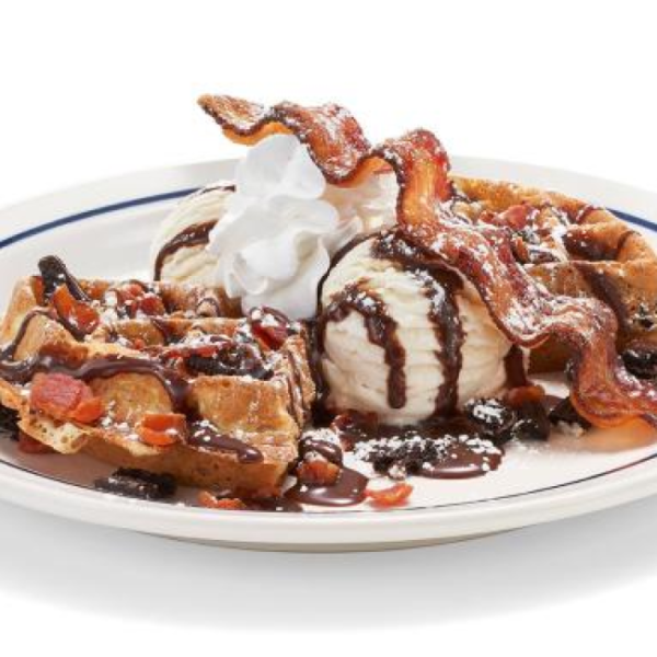 Waffle Candied Bacon Sundae – lewaf